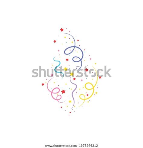 Exploding Party Popper Confetti Vector Llustration Stock Vector Royalty Free 1973294312