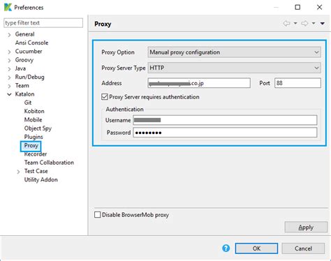 Setup Proxy Manually With Proxy Server Requires Authentication Dont