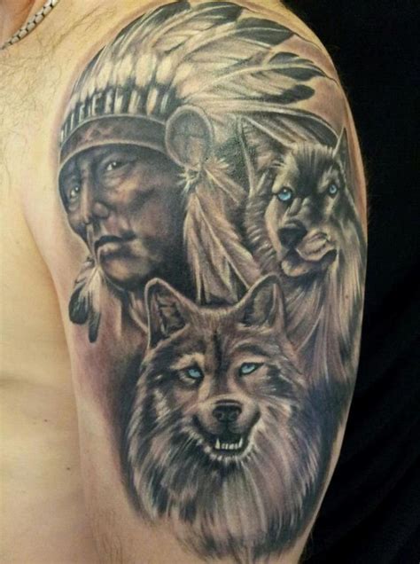 90 Wolf Tattoos Native American Tattoos Wolf Tattoos Wolf Tattoo