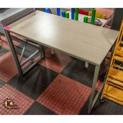 Newly Assembled Mission Maple Office Desk