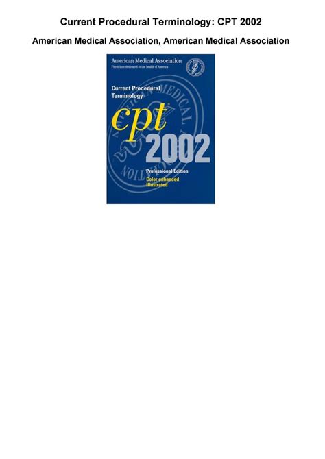Current Procedural Terminology Cpt 2002 Pdf By Alvaro Grana Issuu