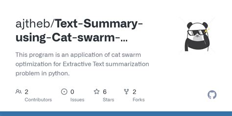 Github Ajthebtext Summary Using Cat Swarm Optimization This Program Is An Application Of Cat