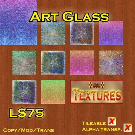 Second Life Marketplace Usc Textures Art Glass