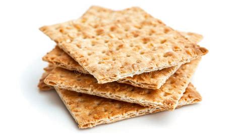 Crackers Arranged On A White Backdrop Stock Image Image Of Tasty