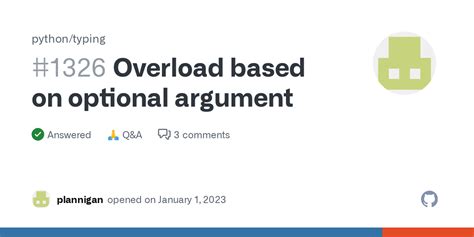 Overload Based On Optional Argument · Python Typing · Discussion 1326