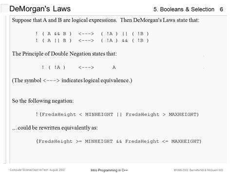 5 Booleans And Selection Intro Programming In C Computer Science Dept