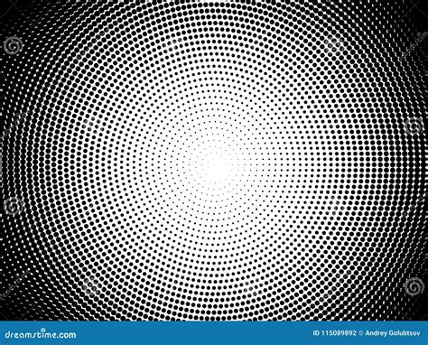 Radial Halftone Pattern Vector Gradient Background Stock Vector Illustration Of Monochrome