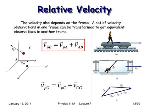 PPT Physics 114A Mechanics Lecture 7 Walker 3 6 Relative Motion