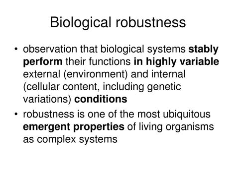 Ppt Biological Robustness Powerpoint Presentation Free Download Id4159351