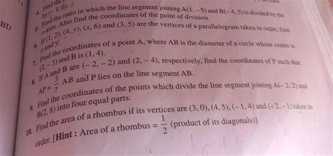 By Ratio In Which The Line Segment Joining A And B