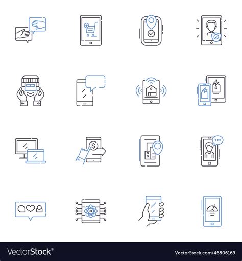 Nerk Security Line Icons Collection Encryption Vector Image