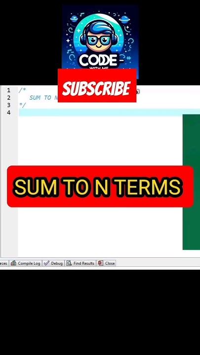 Wap In C To Find Sum To N Termscode With Me Viral Cprogramming