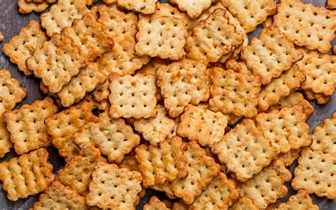 Premium Photo Background With Crispy Cracker Square Shape