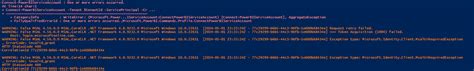 error connecting to powerbi service using powershell commandlets with
