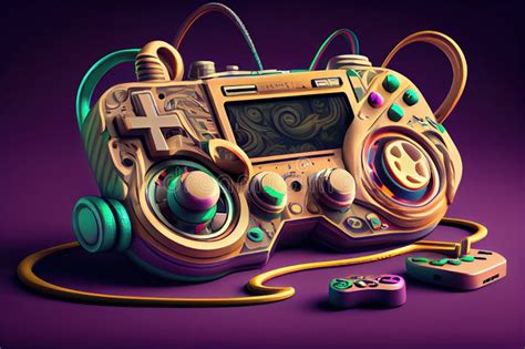 Gaming Console Video Game Generative Ai Stock Illustration Illustration Of Entertainment