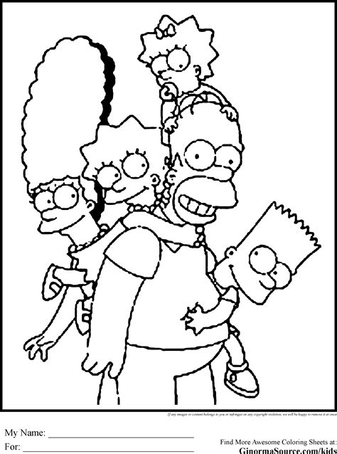 Simpsons Color Pages ~ Piece Brook Coloring Manga Anime Getcolorings