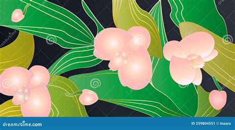 Gorgeous Pink Orchids Stock Vector Illustration Of Floral 259804551