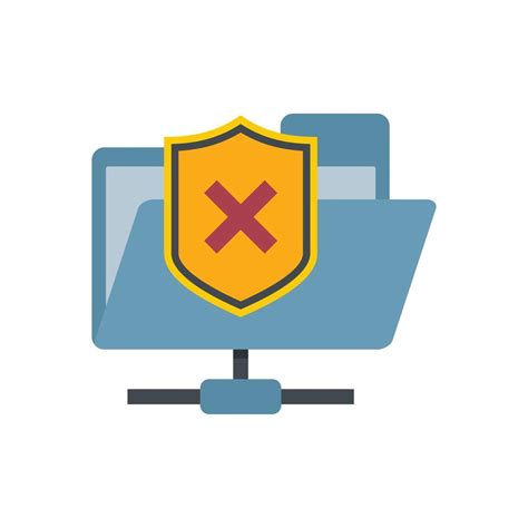 Folder Access Authentication Icon Flat Isolated Vector 15119863 Vector