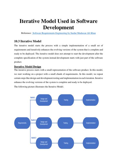 PDF Iterative Model Used In Software Development