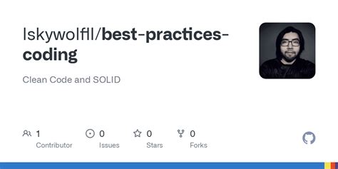 GitHub Lskywolfll Best Practices Coding Clean Code And SOLID