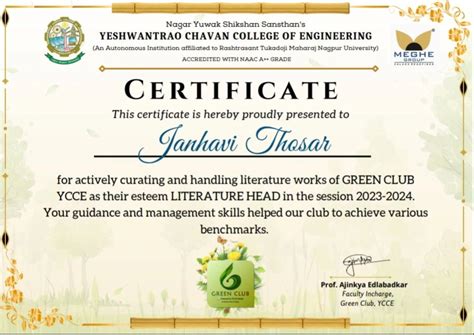 janhavi thosar on linkedin greenclubycce literaturehead newchapter