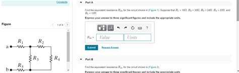 Solved A Find The Equivalent Resistance Rab For The Circuit Chegg Com
