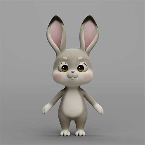 토끼 만화 캐릭터 모델링 텍스처 3d 모델 Turbosquid 2075282