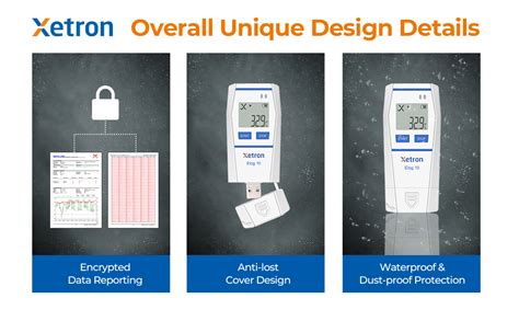 Xetron Temperature Data Logger Elog Pcs Reusable USB Temperature Logger Recorder