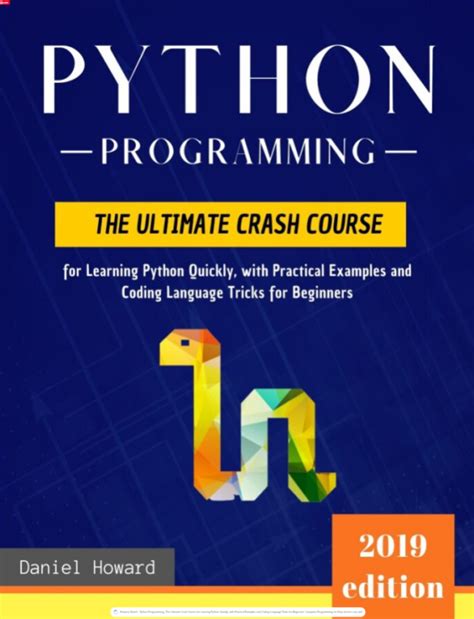 Python Programming Ultimate Crash Course Guide Expert Training