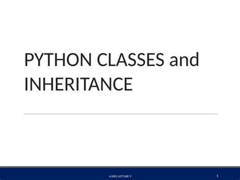 Python Programming Lectures For Object Oriented Ppt