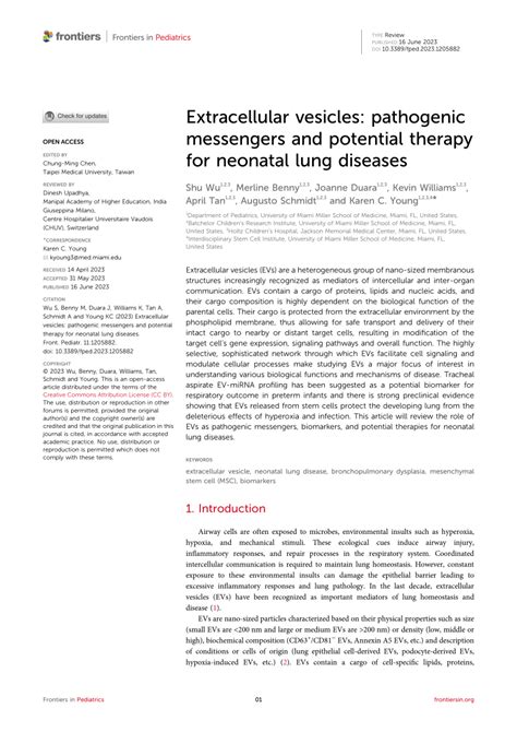 Pdf Extracellular Vesicles Pathogenic Messengers And Potential