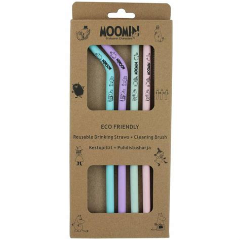 Moomin Drinking Straws 4 Set Tmf Trade The Official Moomin Shop