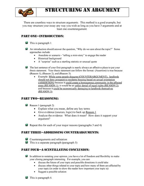 Structuring An Argument Handout Structuring An Argument There Are Structuring An Argument Handout Structuring An Argument There Are