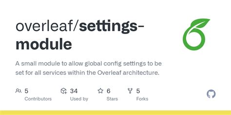 Github Overleafsettings Module A Small Module To Allow Global