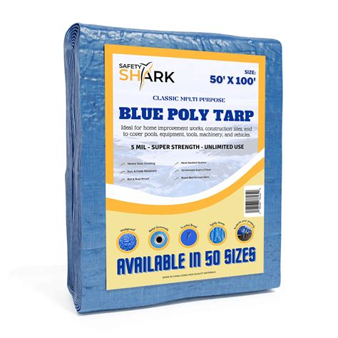 Tarps Heavy Duty Waterproof 50x100 Feet 5 Mil Heavy Duty Tarp Large