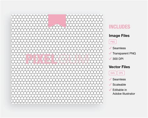 Seamless Hexagon Pattern Svg Hexagon Grid Pattern Honeycomb Etsy