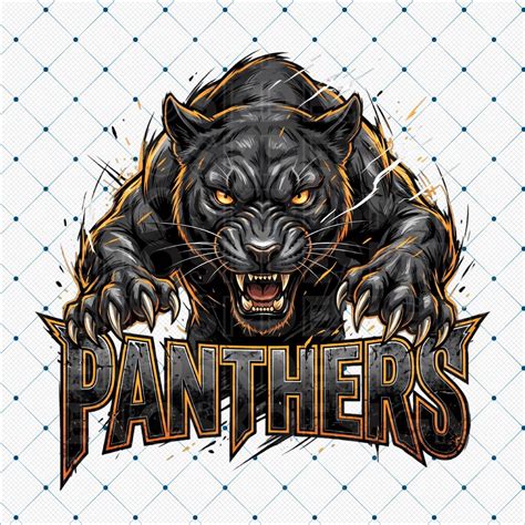 Panther Mascot Png Sports Team Logo Clipart Panther Digital Download