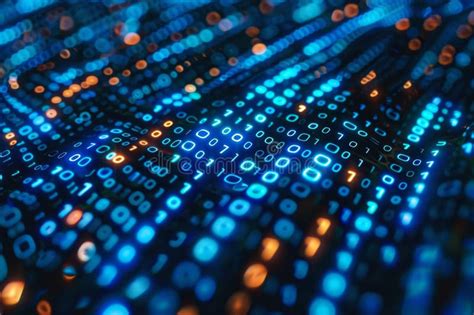 Display Of Binary Numbers On Monitor Visualizing Complex Computations