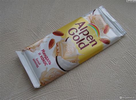 Белый шоколад Alpen Gold с миндалём и кокосовой стружкой - «Белый ...