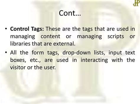basic html tags pptx web design and html internet