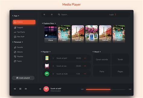 Simple Media Player UI On Behance