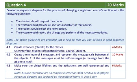 solved develop a sequence diagram for the process of