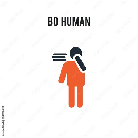 Image Vectorielle Stock Bo Human Vector Icon On White Background Red