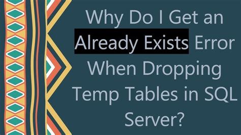 T Sql If Exists Global Temp Table Cabinets Matttroy