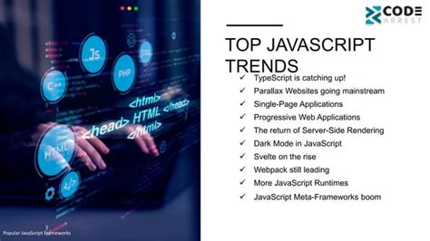 Trending Popular Javascript Frameworks Pptx