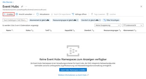 Erstellen Eines Event Hubs Mithilfe Des Azure Portals Azure Event Hubs Microsoft Learn