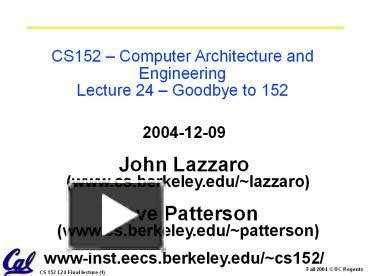 PPT CS61C Machine Structures Lecture 10 PowerPoint Presentation Free To Download Id