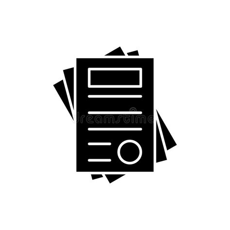 Documents Icon Set Paper Note Copy Vector Symbol In A Black Filled And
