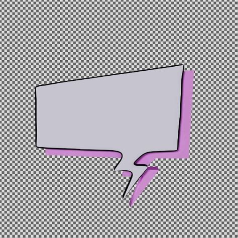 Premium Psd A Purple Speech Bubble With A Purple Background And A