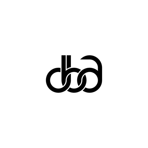 Letters Dba Logo Simple Modern Clean 16376623 Vector Art At Vecteezy